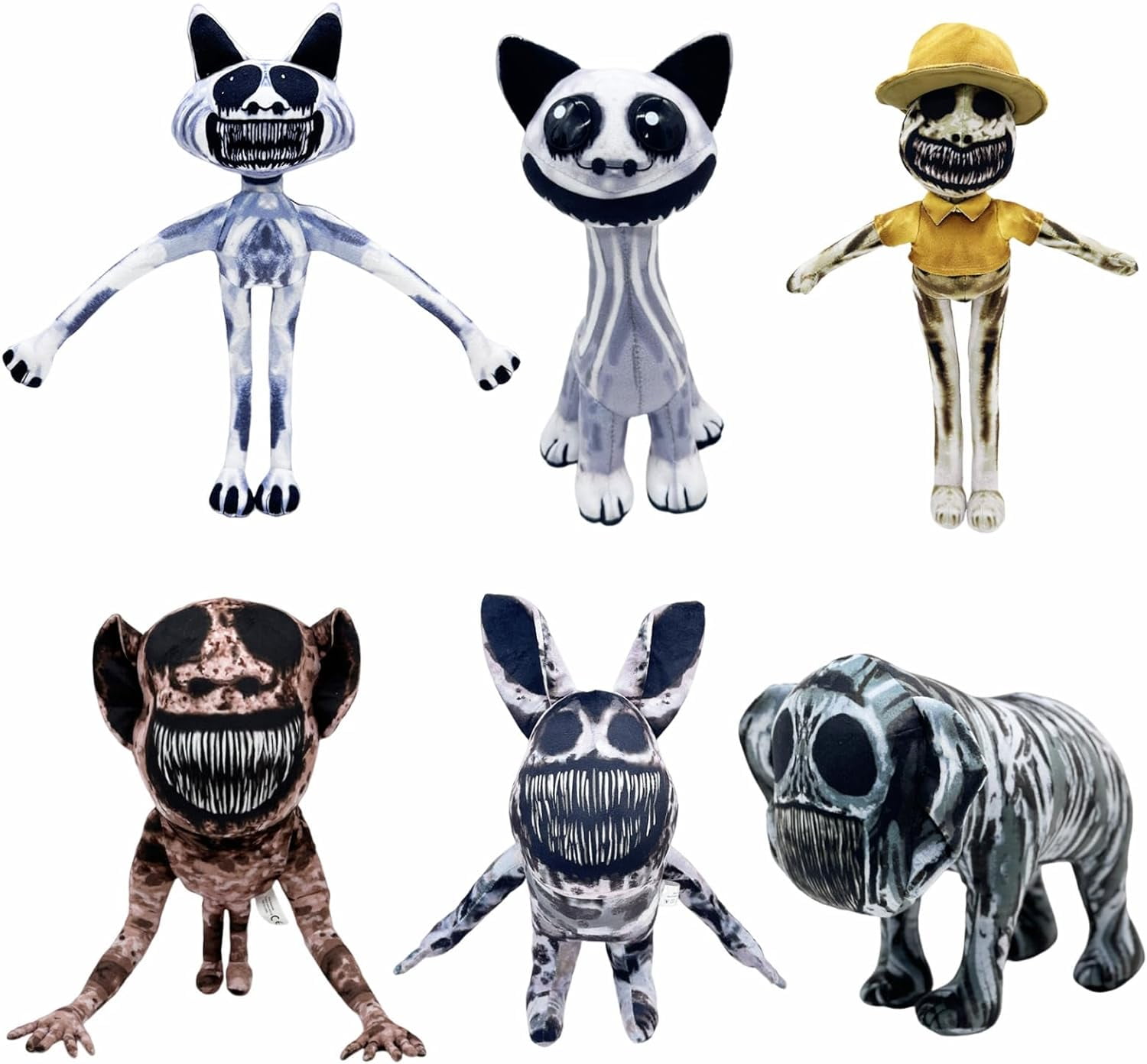 Zoonomaly Plush - 6Pcs Zoo Anomaly Zookeepers Monster Smile Cat Monkey ...