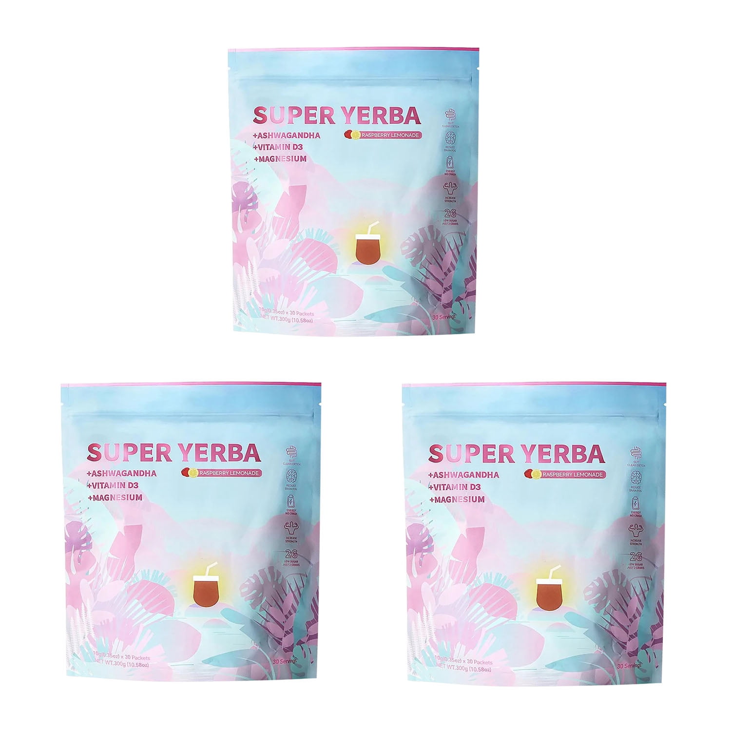 Zooone Super Yerba Mate Instant Tea Powder | Raspberry Lemonade Flavor ...