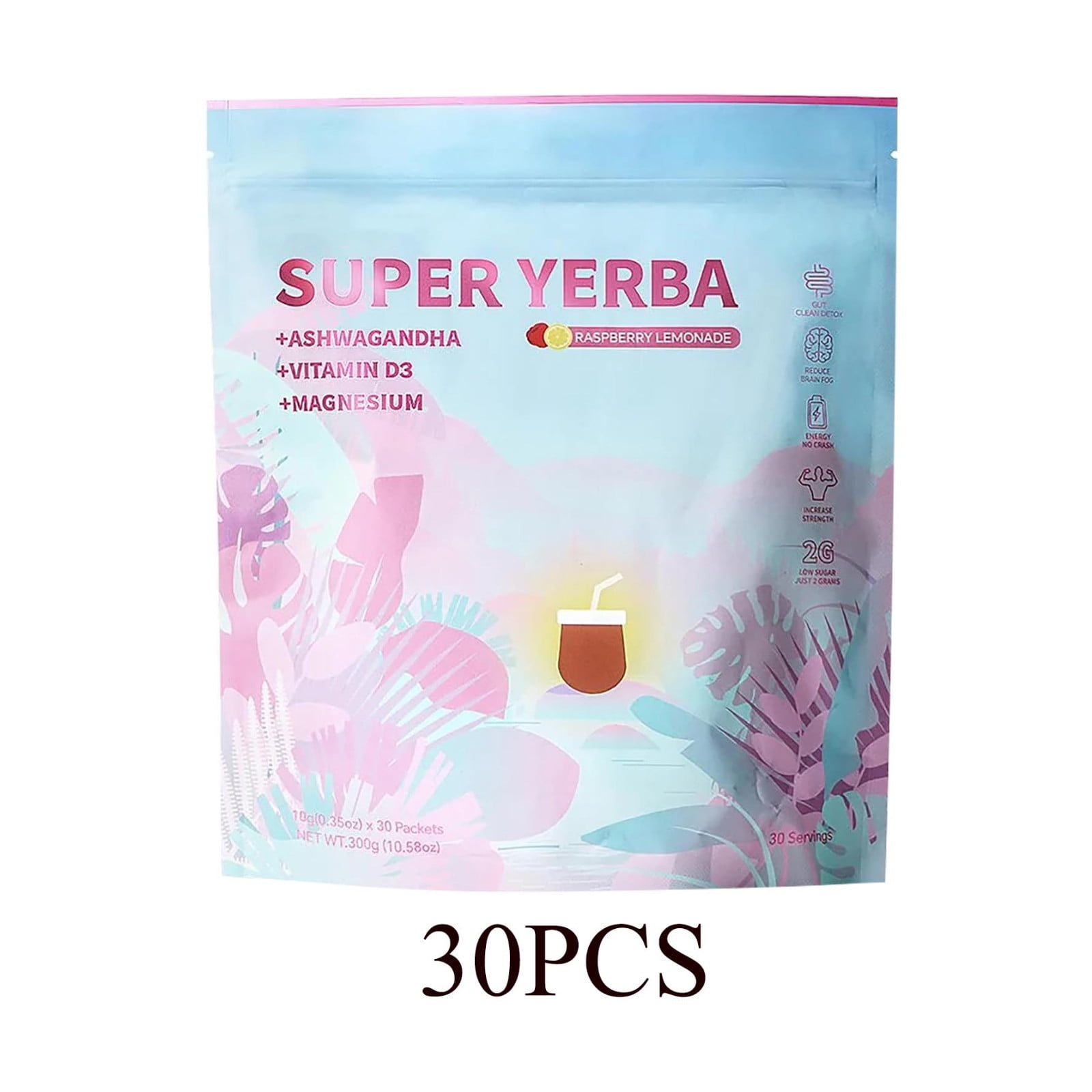 Zooone Super Yerba Mate Instant Tea Powder | Raspberry Lemonade Flavor ...
