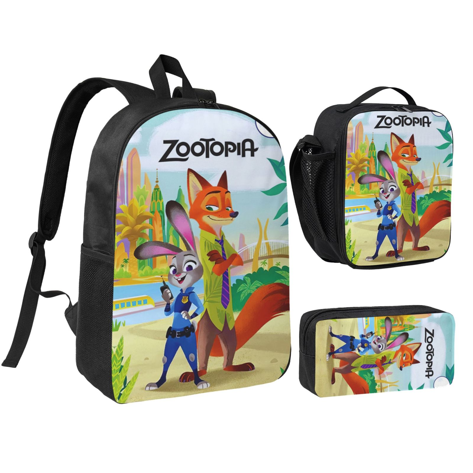 Zoot-opia Backpack Set 3-Piece , bag with lunch bag & case combination ...