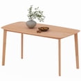 Zootealy Solid Pine Wood Dining Table for 6, 59in Rectangular Rustic ...