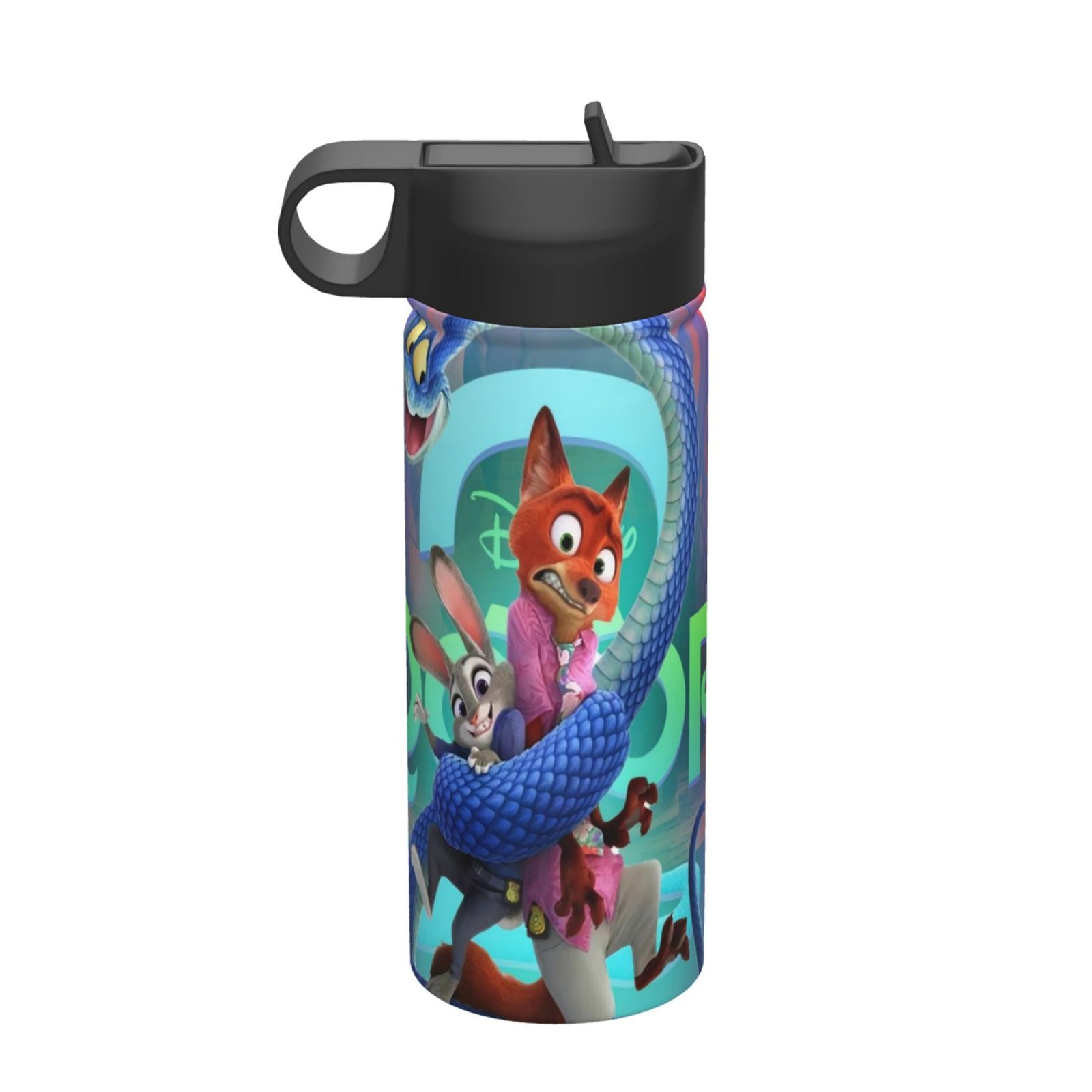 Zootopia 2 Kids Insulated Water Bottle With Straw - 18 Oz Stainless ...