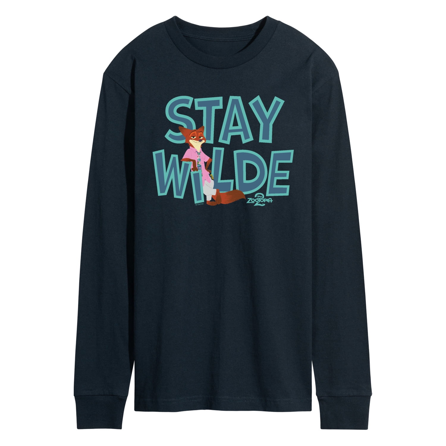 Zootopia 2 - Nick The Fox Stay Wilde - Men's Long Sleeve Graphic T ...