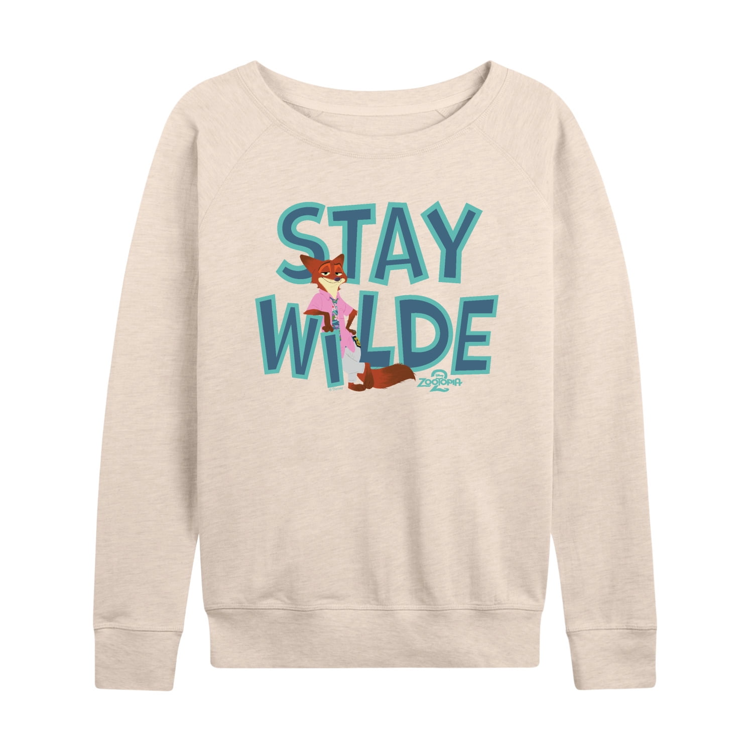 Zootopia 2 - Nick The Fox Stay Wilde - Women's French Terry Long Sleeve ...