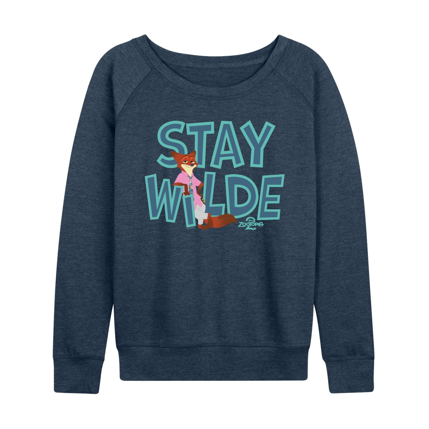 Zootopia 2 - Nick The Fox Stay Wilde - Women's French Terry Long Sleeve ...