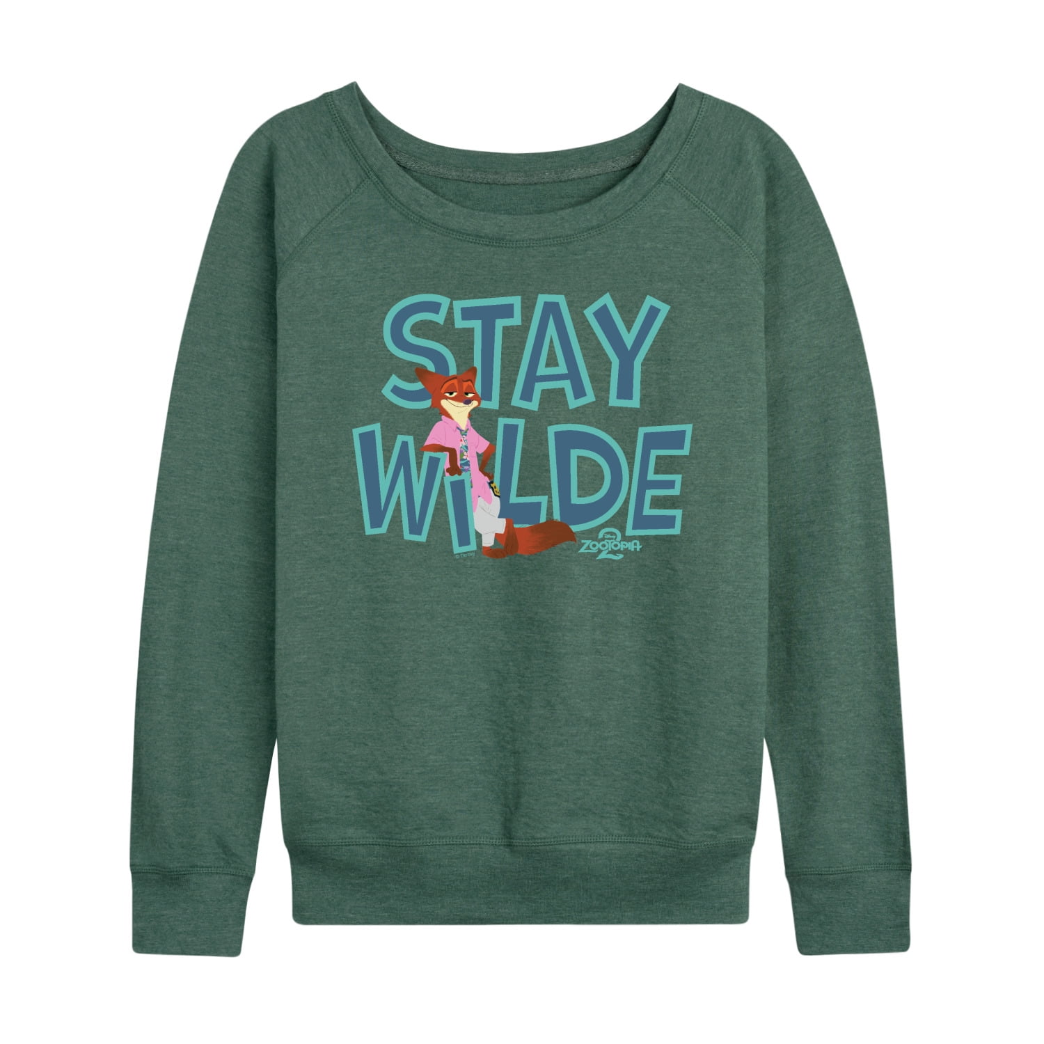 Zootopia 2 - Nick The Fox Stay Wilde - Women's French Terry Long Sleeve ...