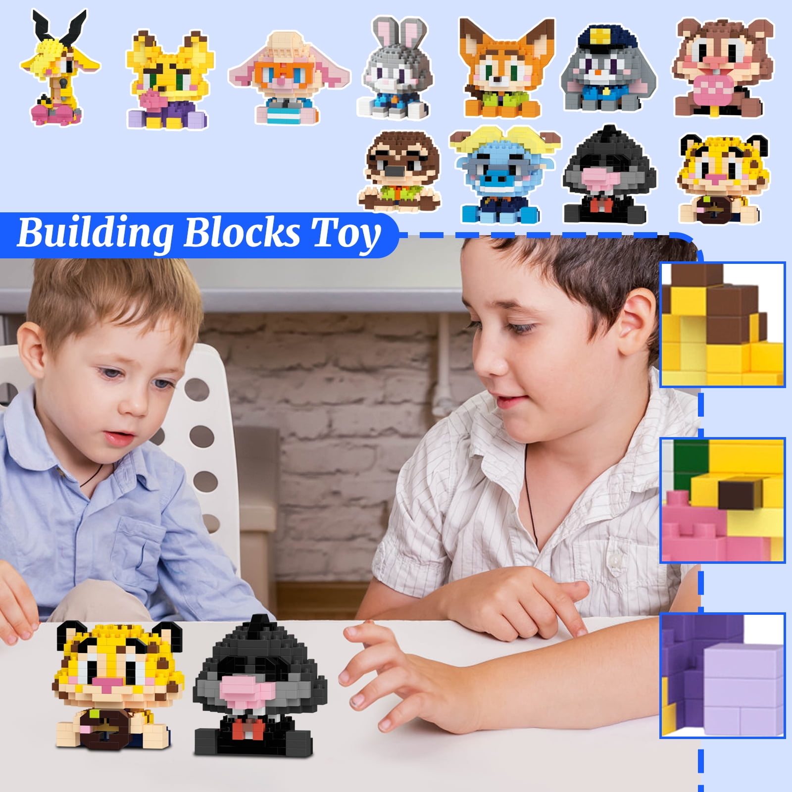 Zootopia 2 Series Q-Style Micro Building Blocks - Mini Figurine Brick ...