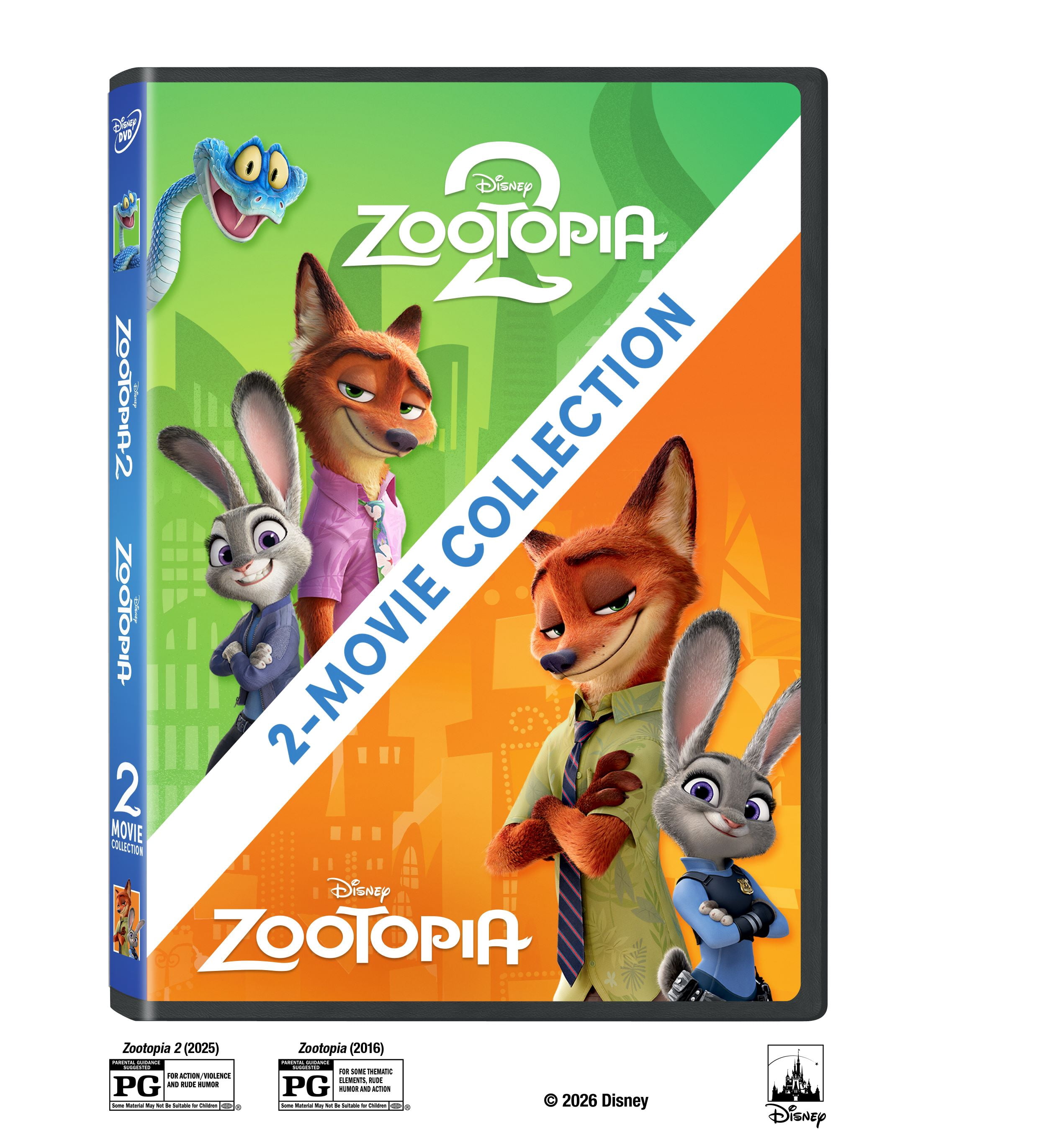 Zootopia 2 and Zootopia - Multi-Feature (2 Disc) - (DVD) Disney ...