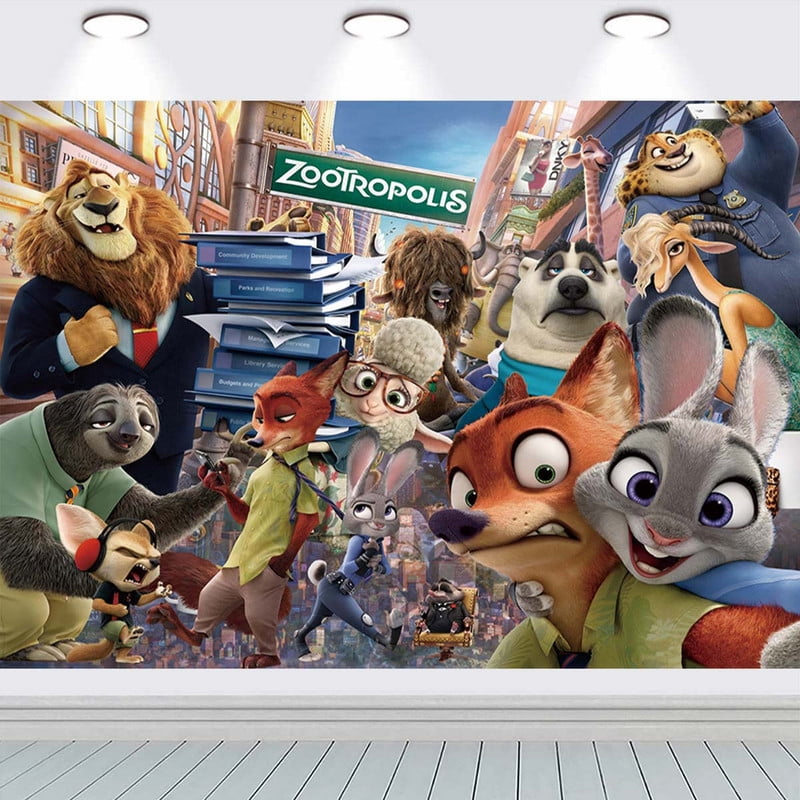 Zootopia Background Taspestry Post Banner Backdrop Party Supplies Wall ...