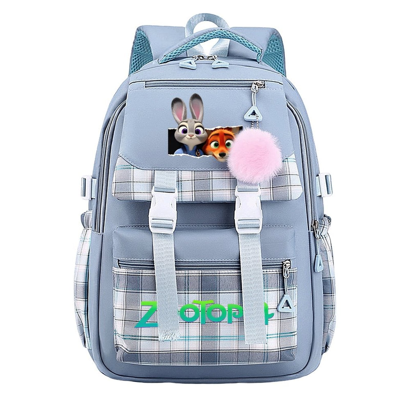 Zootopia Backpack with Plush Pendant, 17.3inch Waterproof Cartoon Anime ...