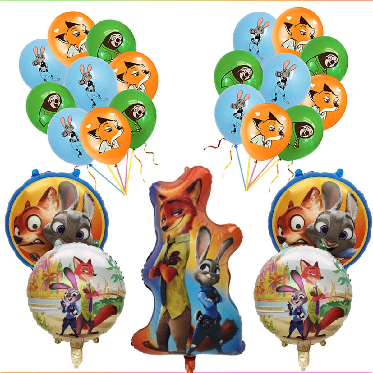 Zootopia Balloons Party Supplies Decor Set Decorations Kit Fans ...