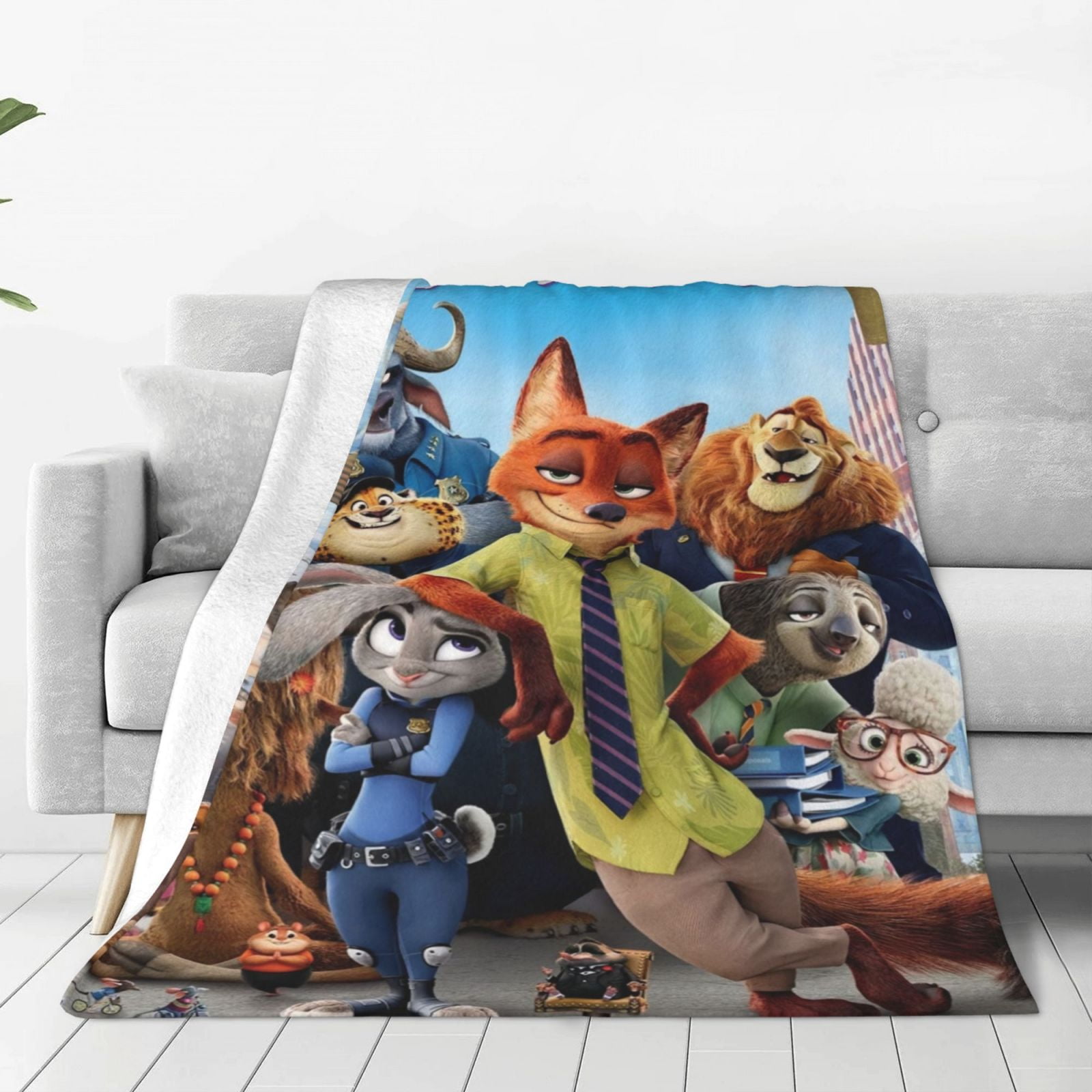 Zootopia Blanket Cute Character All Season Warm Fuzzy Plush Throw ...
