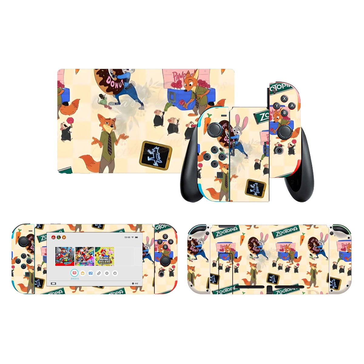 Zootopia Cartoon Nintendo Switch Skin Stickers, Full Skin Protection ...