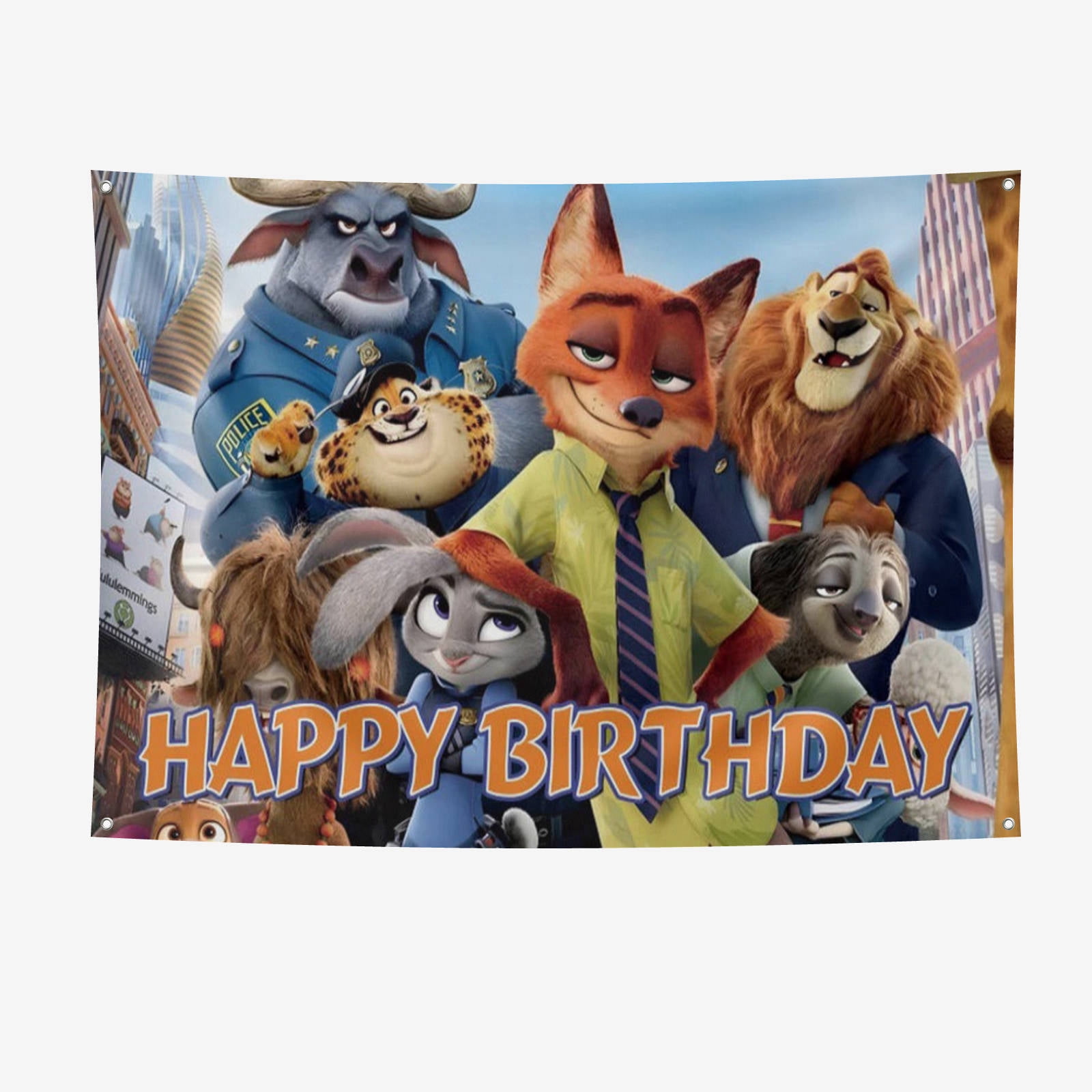 Zootopia Festival Backdrop Party Banner 7x5ft Party Supplies Large Size ...