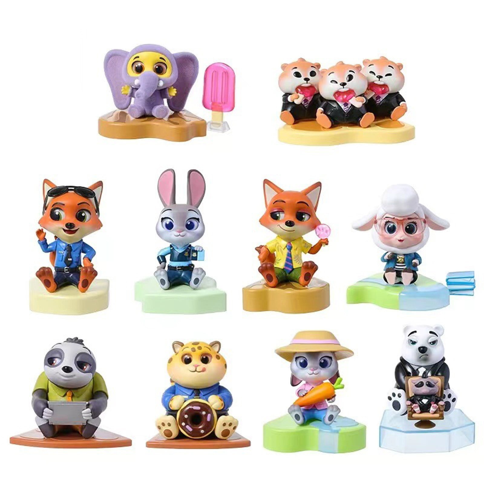 Zootopia Figure Sets Blind Box, 3 Inch Zootopia Toys Blind Bag 10 Types ...
