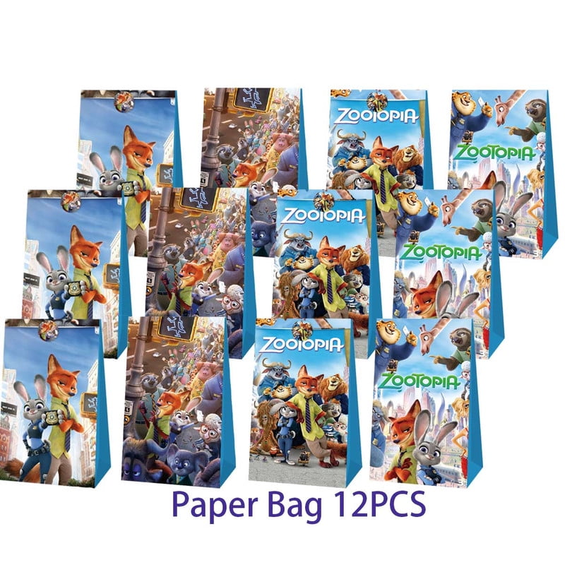 Zootopia Goodie Bags Party Favor Candy Decorations Treat Supplies ...