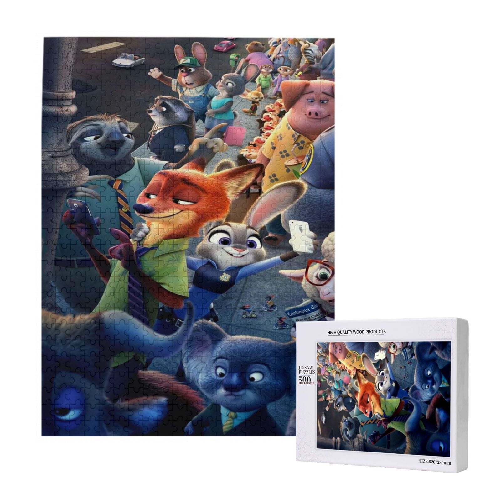 Zootopia Jigsaw Puzzle Interactive Brain Teaser Board Game for Adults ...