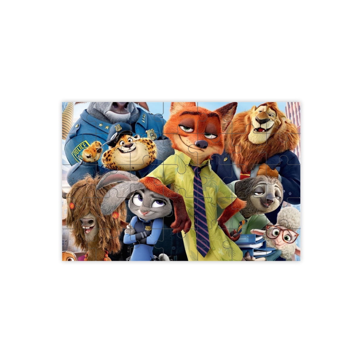Zootopia Jigsaw puzzle cartoon puzzle solid wood animal shape puzzle ...