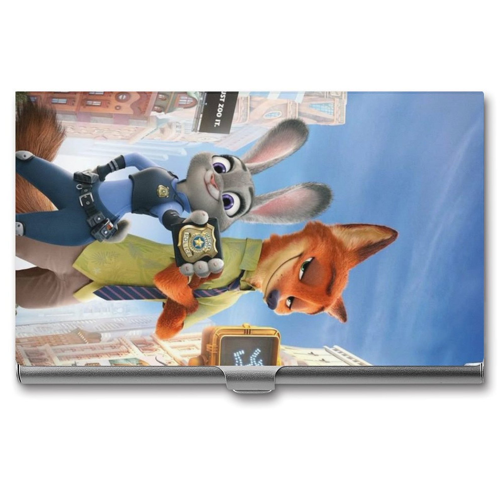 Zootopia Judy And Nick Business Card Holder Men's and Women's Business ...