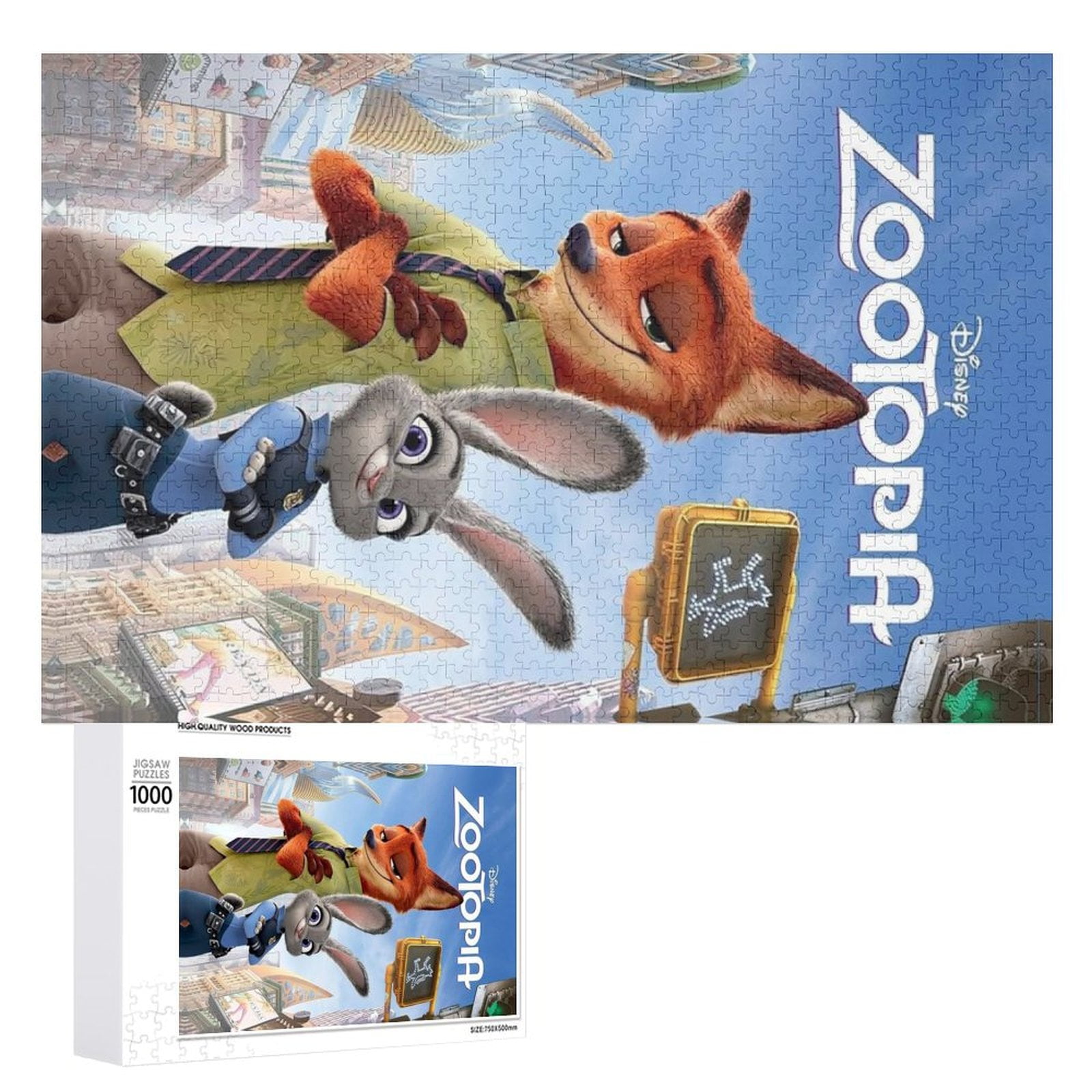 Zootopia Judy And Nick Jigsaw Puzzles 1000 Pieces Cartoons Puzzle ...