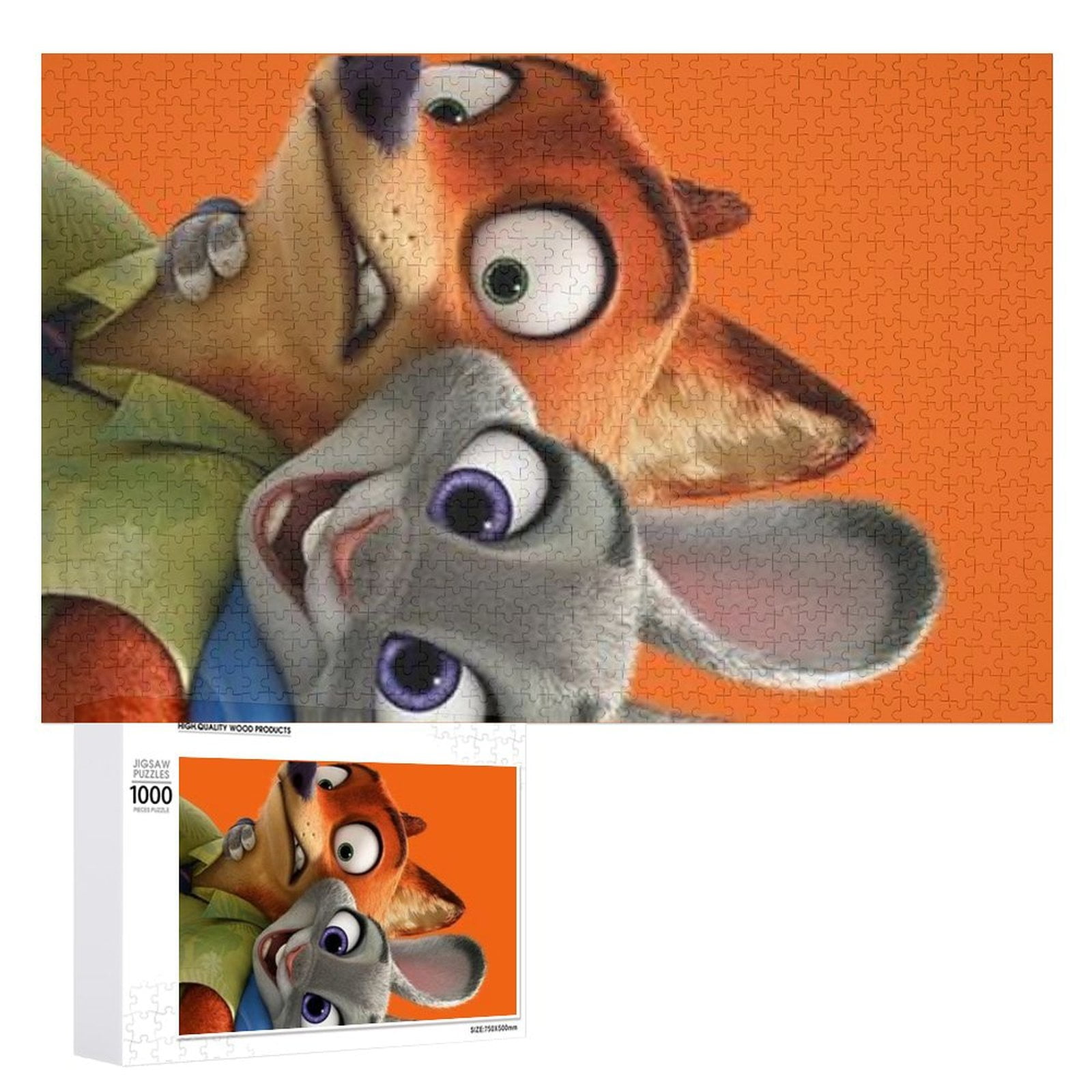 Zootopia Judy And Nick Jigsaw Puzzles 1000 Pieces Cartoons Puzzle ...