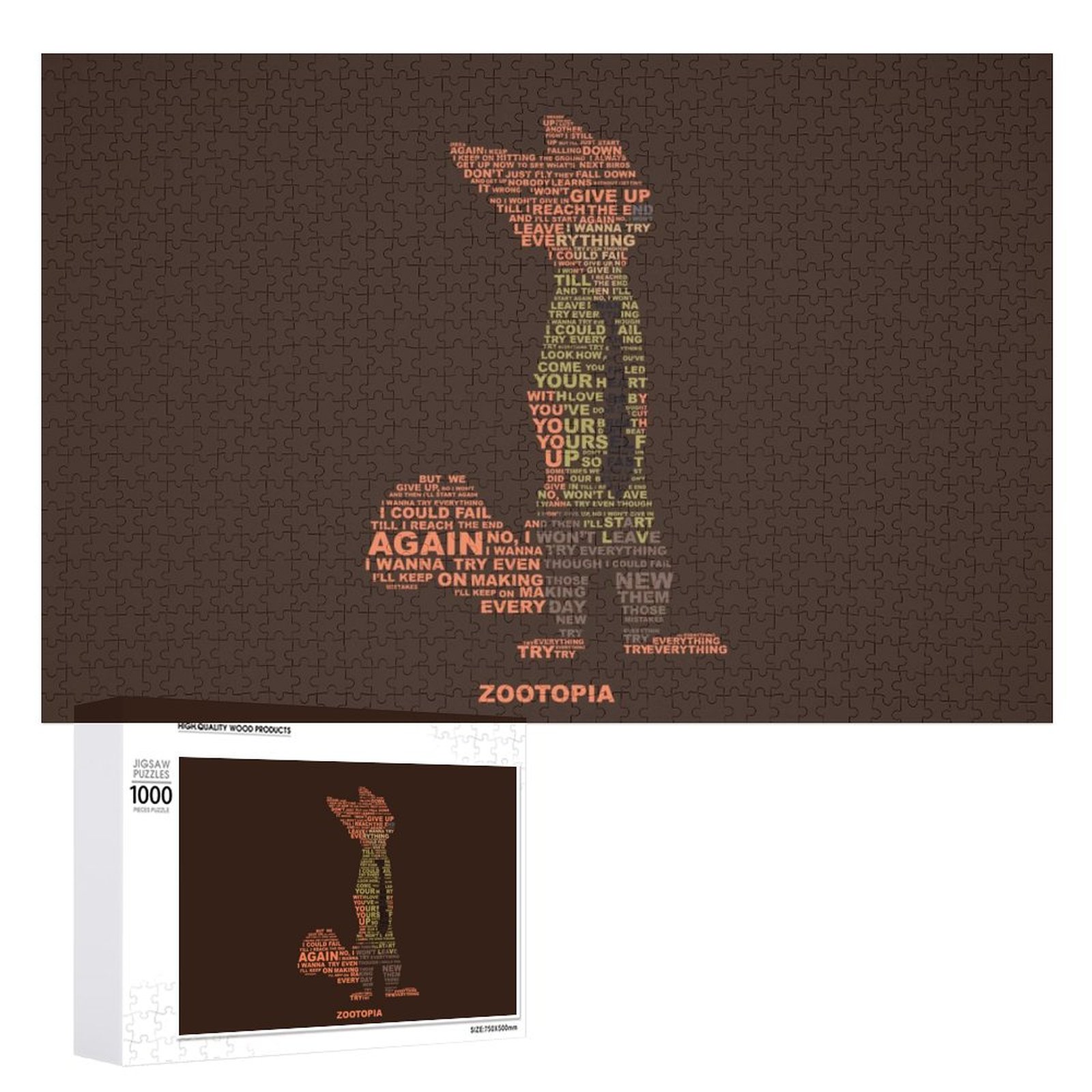 Zootopia Nick Wilde Jigsaw Puzzles 1000 Pieces Cartoons Puzzle Cartoon ...