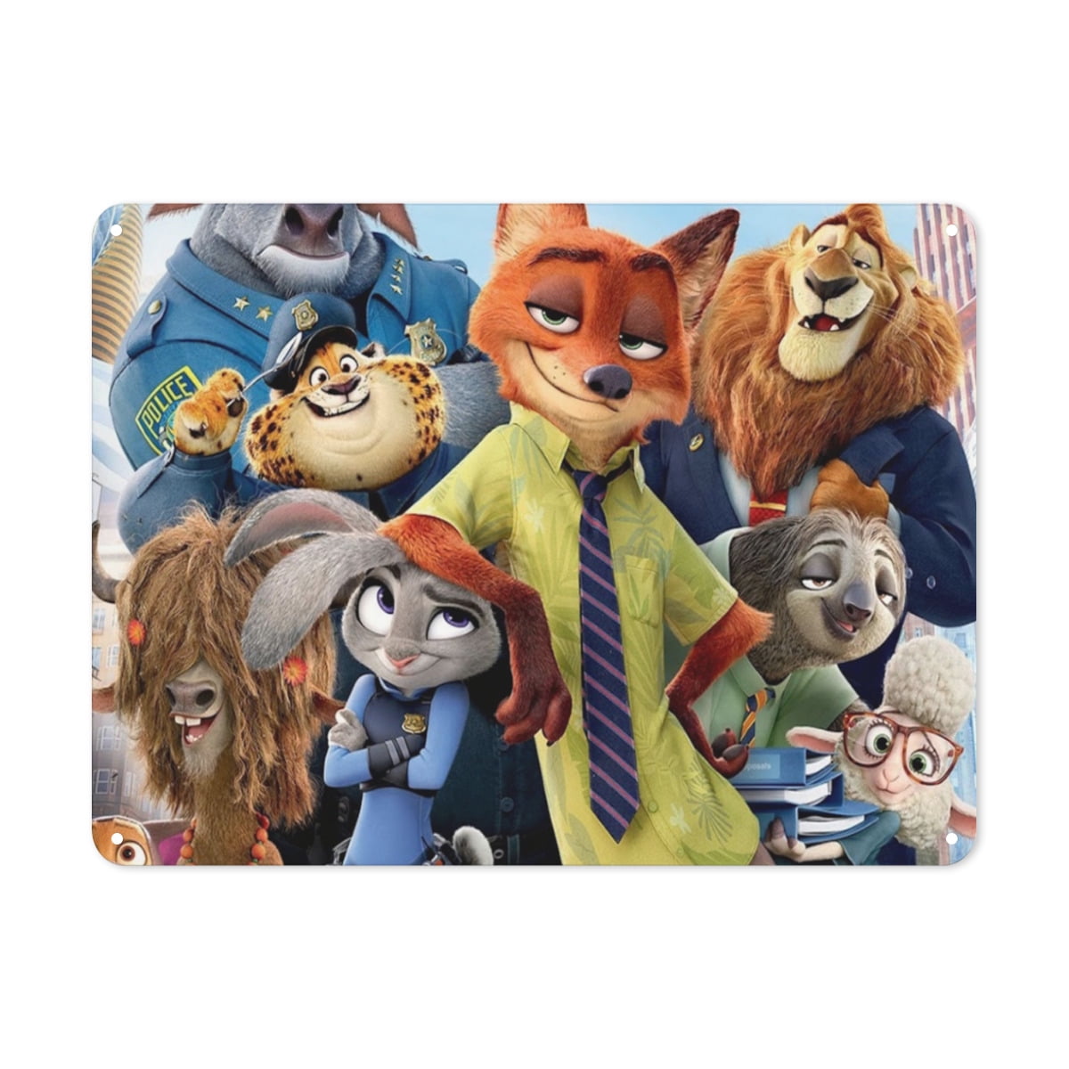 Zootopia Poster Tin Painting Halloween Retro Tin Sign Retro Plaque ...