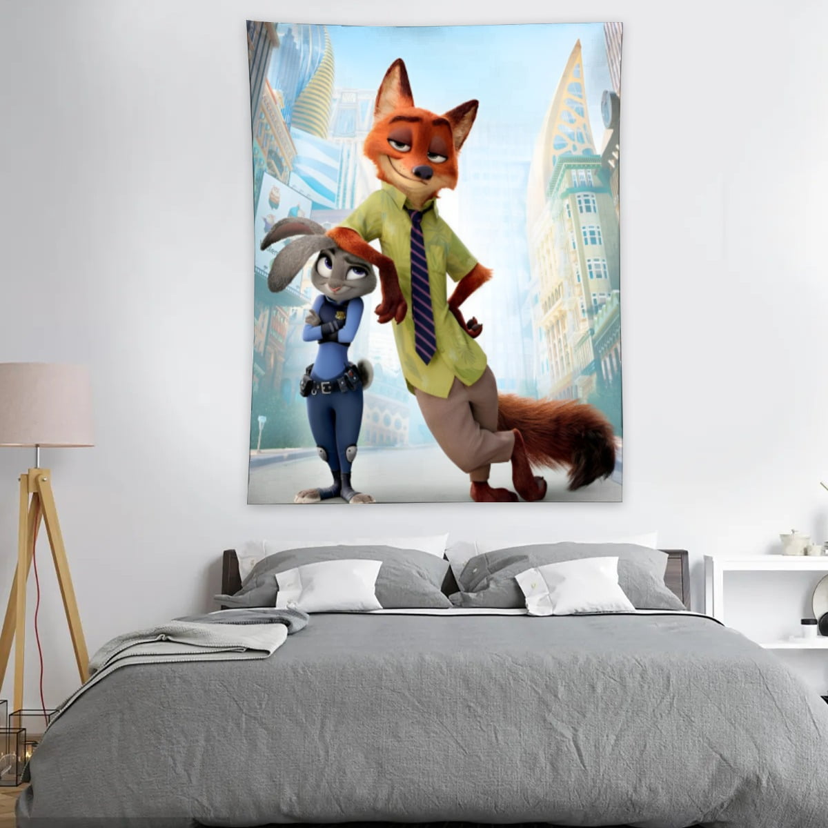 Zootopia Tapestry Gift Wall Hanging Backdrop for Room Bedroom Girls Or ...