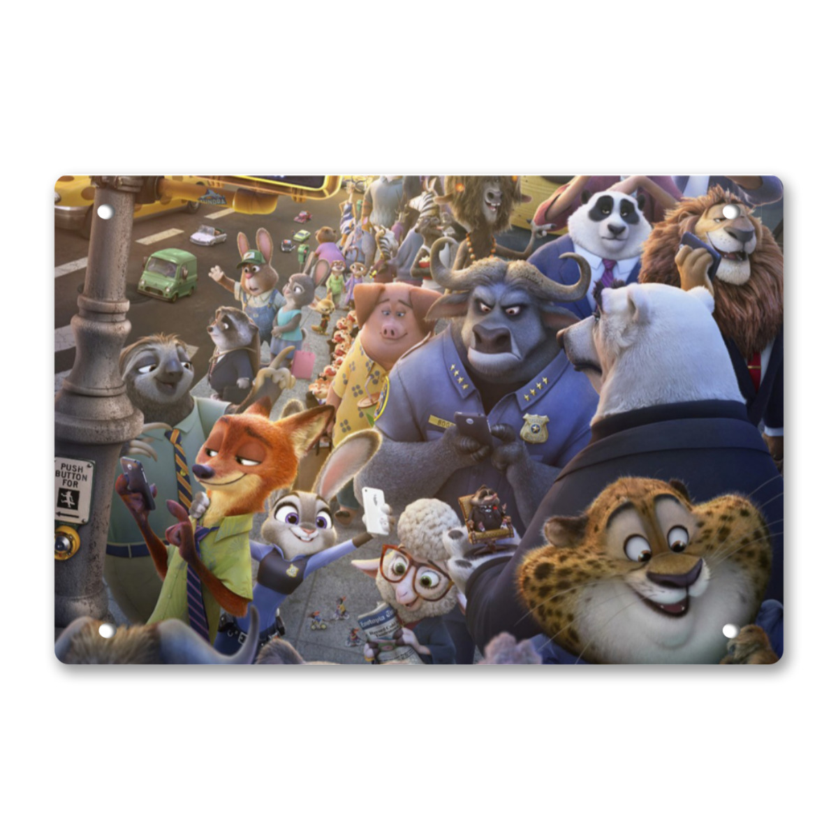 Zootopia Wall Sign - Cartoon Aluminum Poster 12 X 8 Inch Home Bar Wall ...