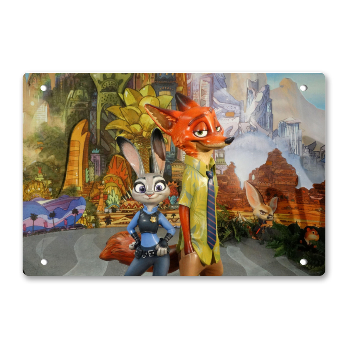 Zootopia Wall Sign - Cartoon Aluminum Poster 12 X 8 Inch Home Bar Wall ...