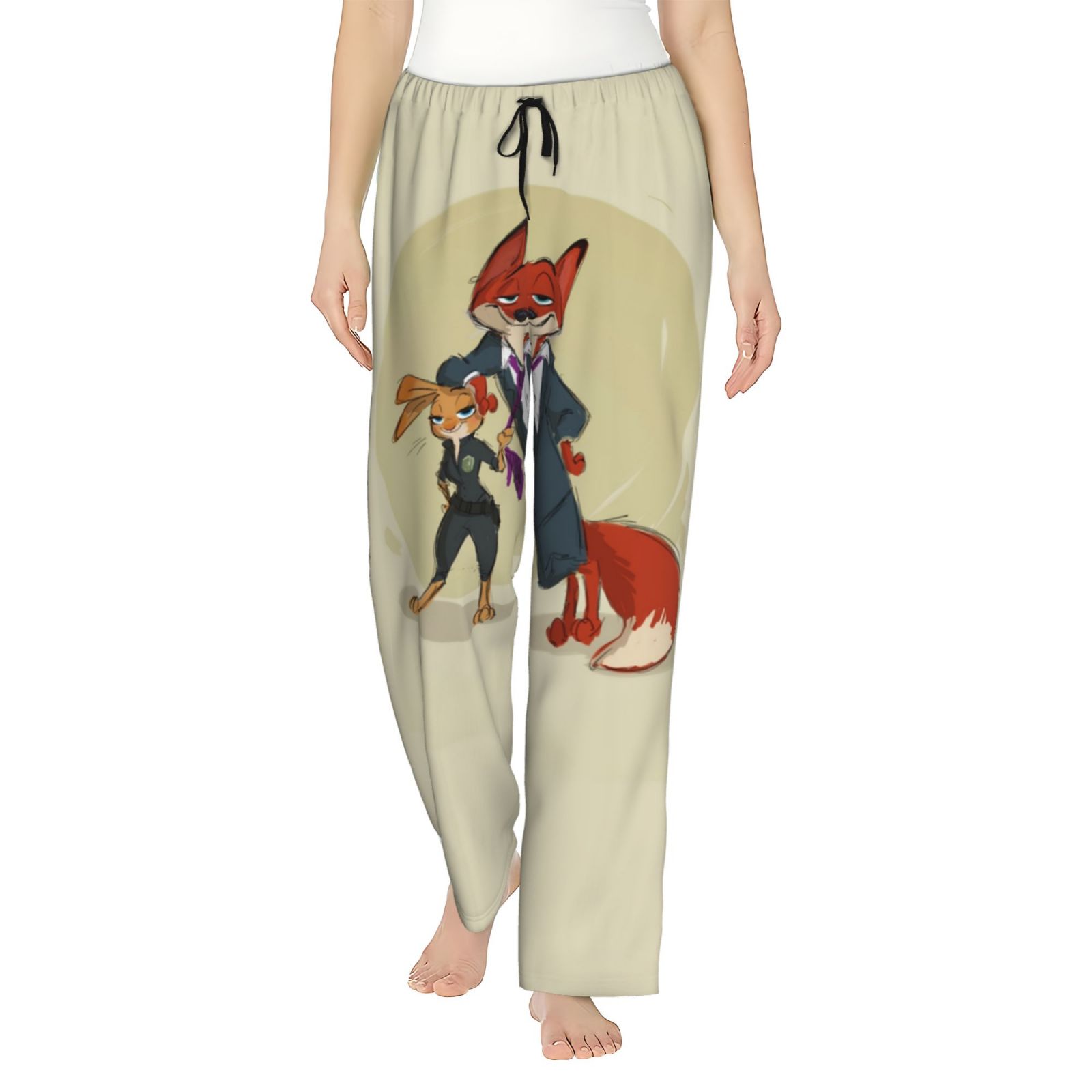 Zootopia Women's Pajama Pants Funny All Over Print Adult Lounge Sleep ...
