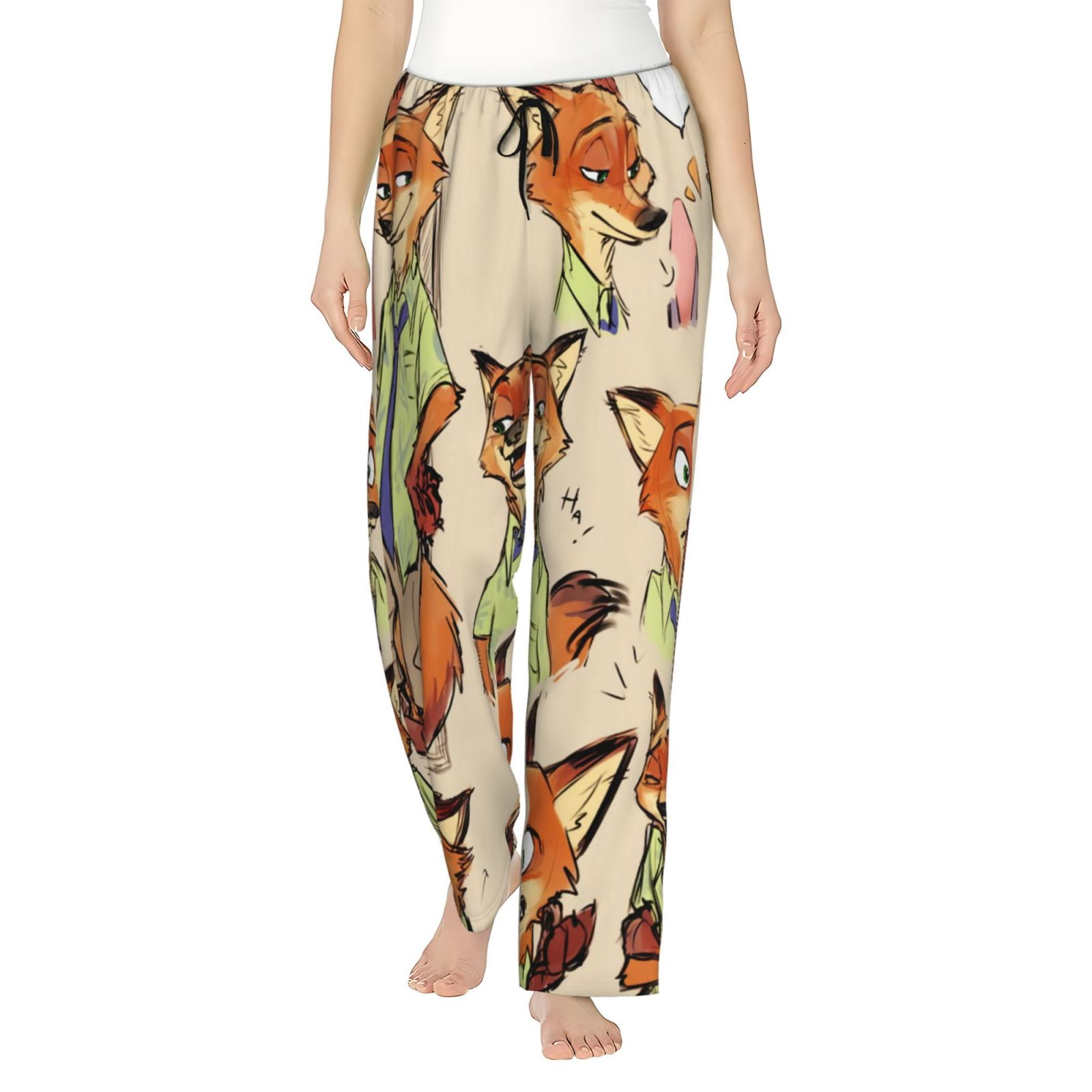 Zootopia Women's Pajama Pants Funny All Over Print Adult Lounge Sleep ...