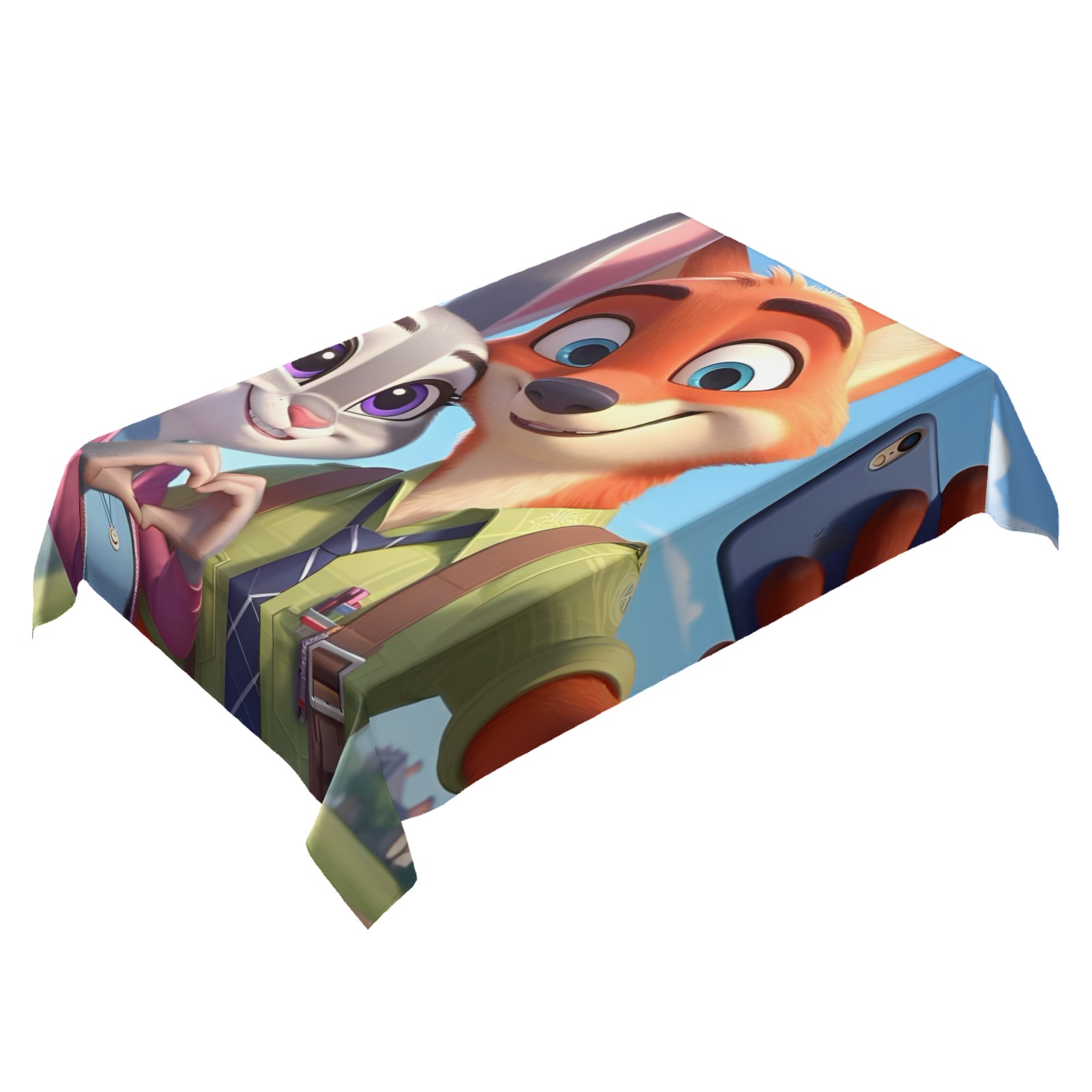 Zootopia square tablecloth has an iconic print, fits most tables, and ...