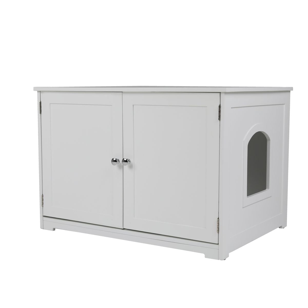 Zoovilla Kitty Litter Bench Cat Cabinet Furniture White - Walmart.com