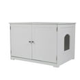 Zoovilla Kitty Litter Bench Cat Cabinet Furniture White - Walmart.com