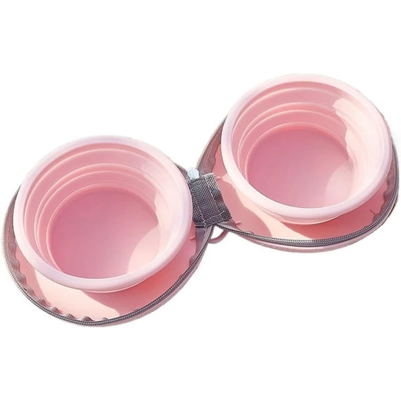 Zoowhale Cute Pet Silicone Dual-Purpose Drinking Bowl Portable Folding ...