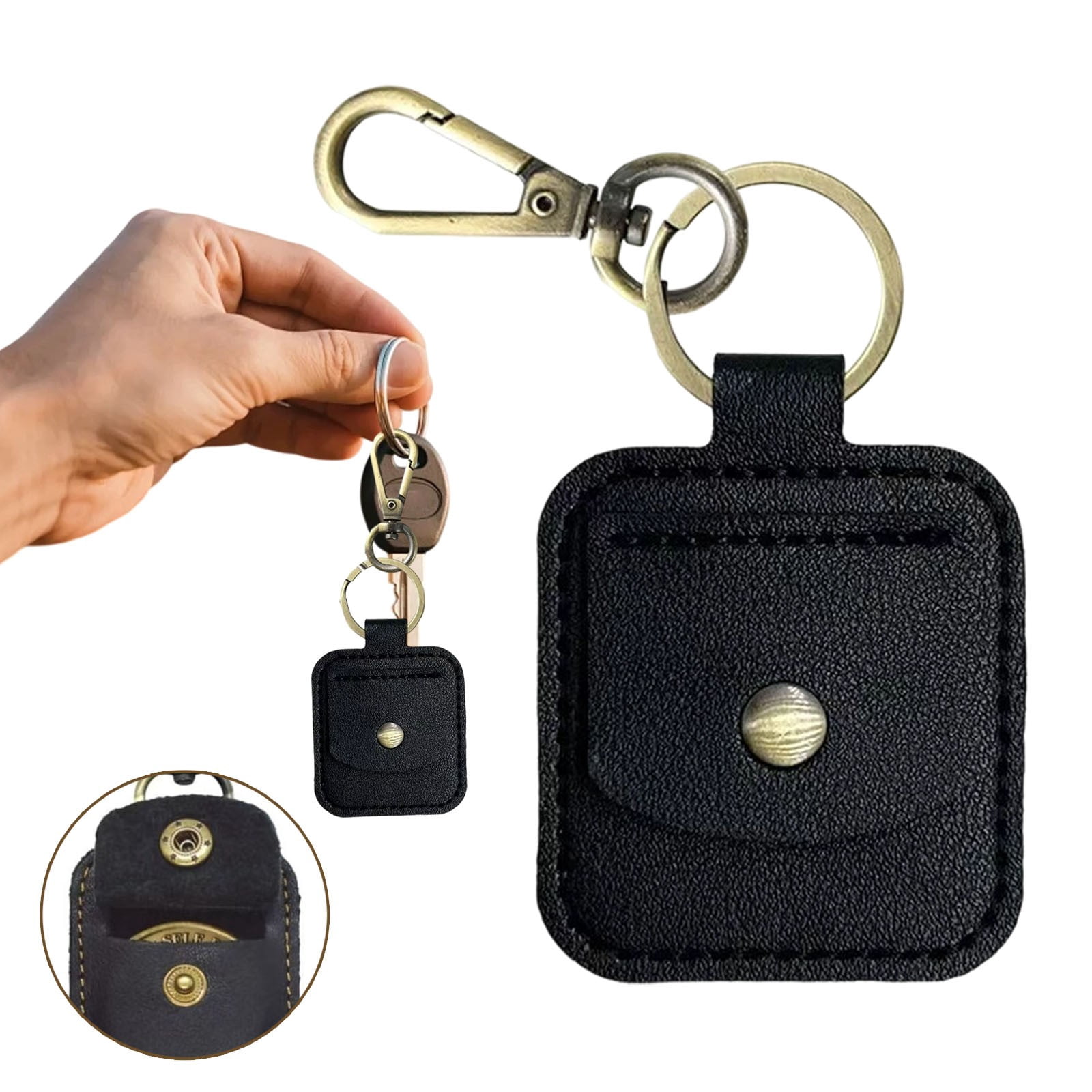Zoowood Challenge Coin Holder Keychain Black AA Chip Display Sobriety ...