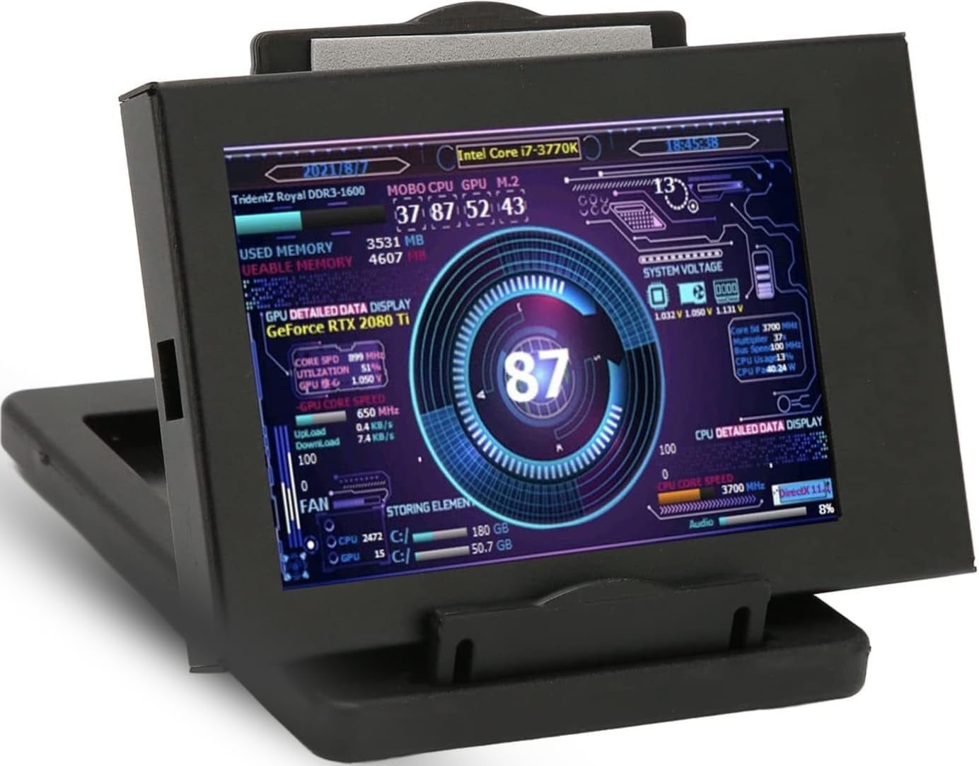 Zopsc 3.5 Inch Computer Temp Monitor, Pc Sensor Panel Display, For ...