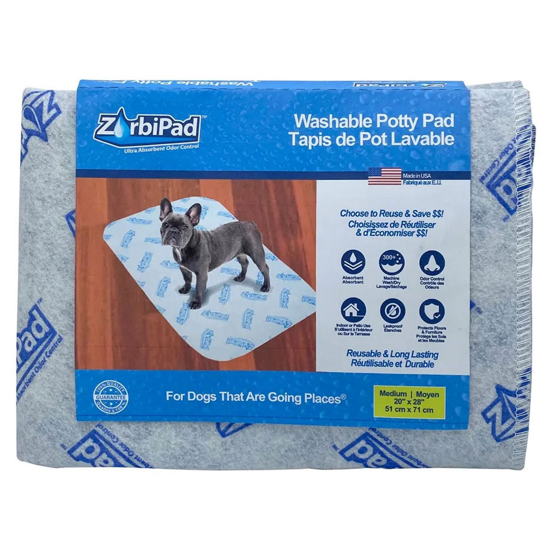 ZorbiPad Washable & Reusable Pet Potty Pad, Medium 20 x28 inches ...