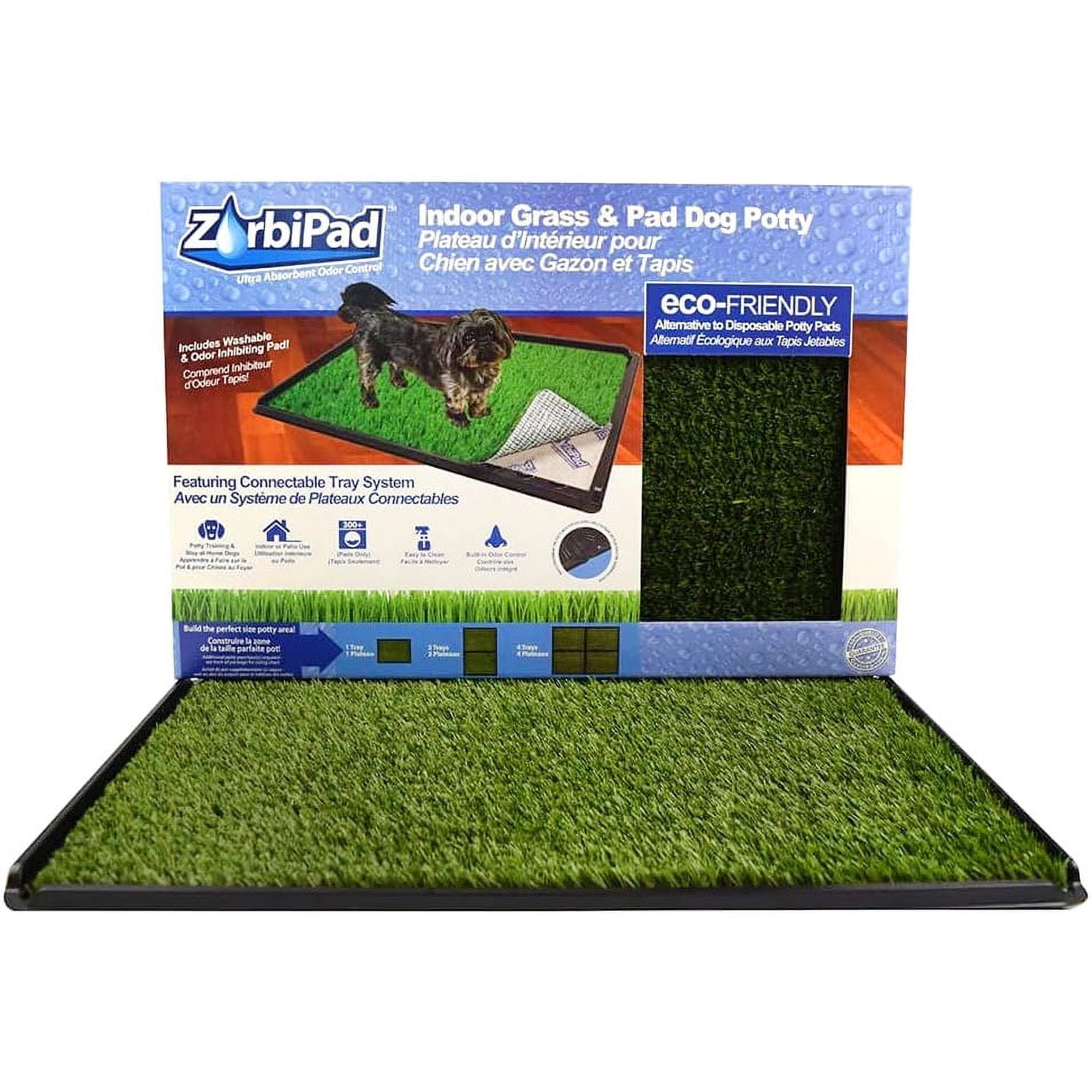 Zorbipad ZP1624C Indoor Grass Dog Potty Supreme Connectable Tray/Pad ...