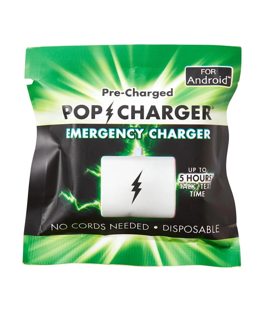Zorbitz Pop Charger Disposable Emergency Cell Phone Charger, Single ...