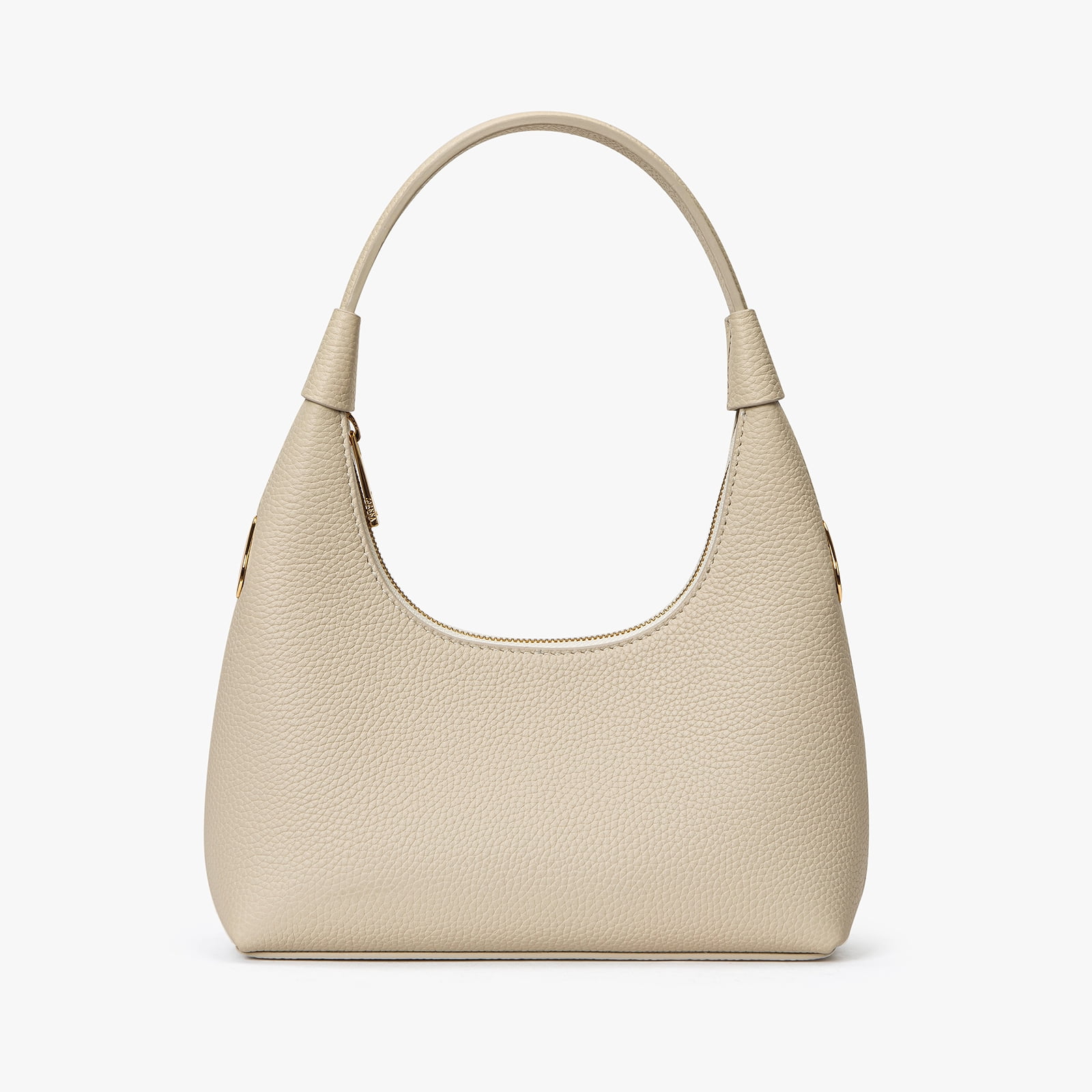 Zornna Beige Grain Leather Half Moon Bag - Walmart.com