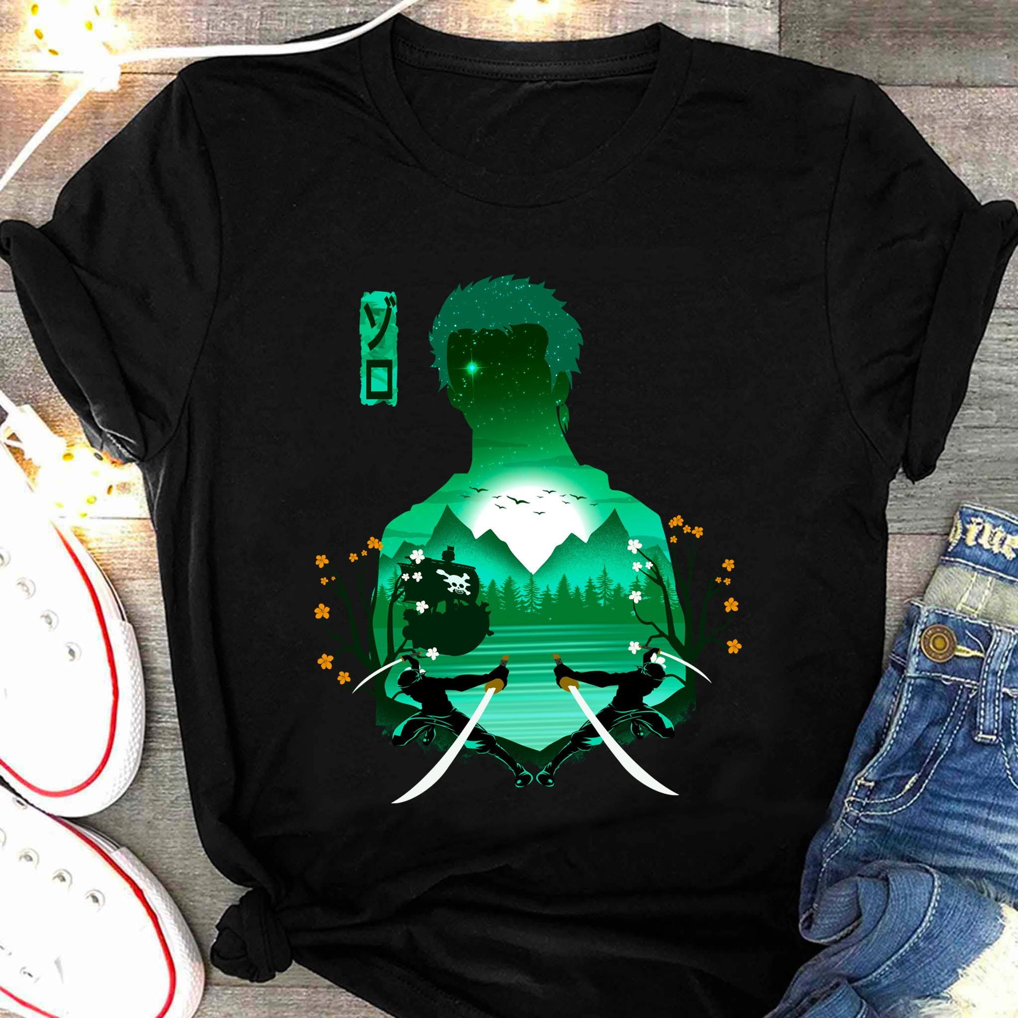 Zoro Haki Straw Hat Shirt, Swordsman Roronoa Zoro Enma Sword One Piece ...