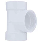 Zoro Select 1Cny2 Pvc Flush Clean Out Tee, Fnpt X Hub X Hub, 2 In Pipe ...