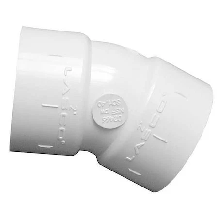 Zoro Select 465020 Pvc Elbow, 22-1/2 Degrees, Socket X Socket, 2 In ...