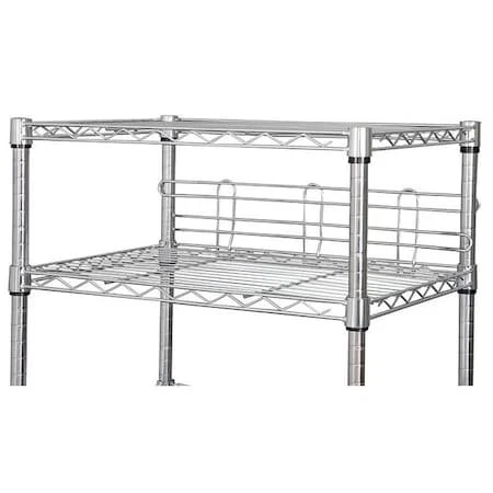 Zoro Select 5Grn1 Shelf Side/Back Ledge 24",Chrome,2Pk - Walmart.com