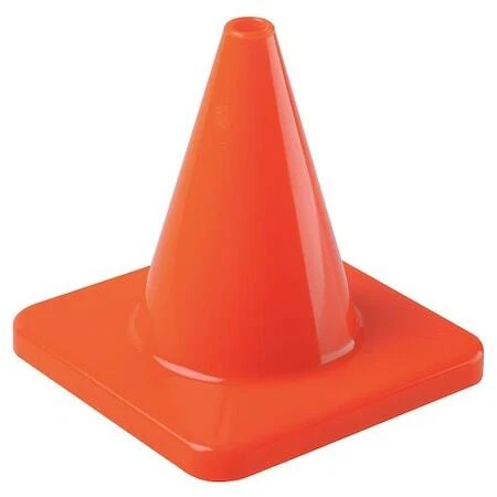 Zoro Select 6Fgy6 Traffic Cone, Pvc, Non-Reflective, 4 In Height, 0.11 ...