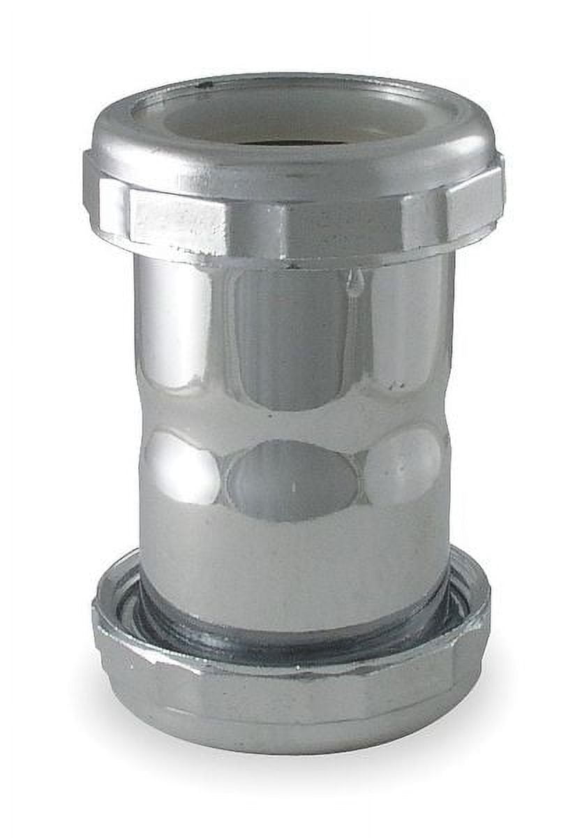 ZoroSelect 1-1/2" or 1-1/4 " Dia., Brass, Chrome/Brass Finish, Lavatory/Kitchen, Coupling ...