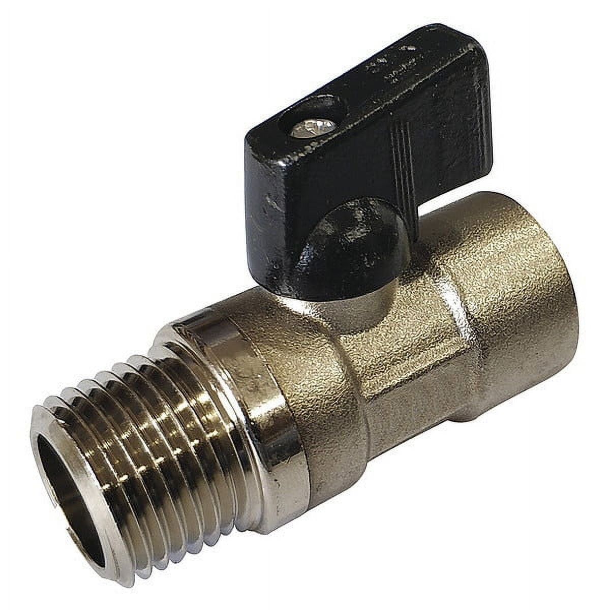 ZoroSelect 1/8" FNPT x MNPT Brass Mini Ball Valve Inline - Walmart.com