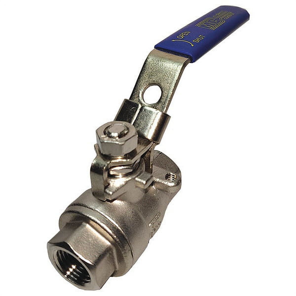 ZoroSelect 1" FNPT Stainless Steel Ball Valve Inline - Walmart.com